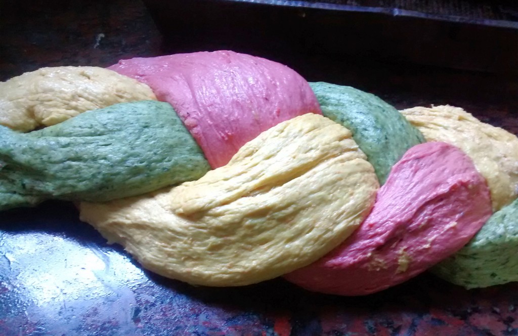 Pan de colores vegetales, sin colorantes, muy naturales